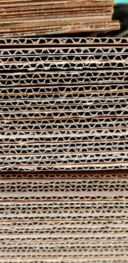 Stack of Corrugated Cardboard Layers Stock Photo - Image of layers ...