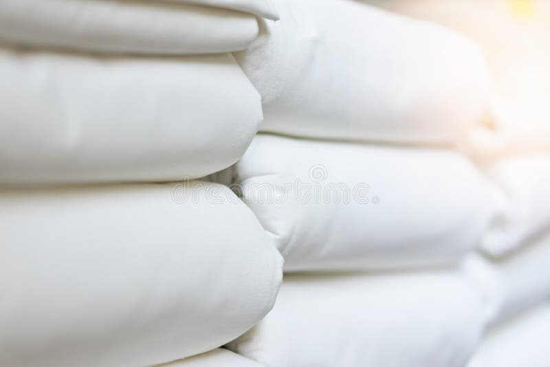 Stack Cotton Folded on a Shelf Stock Photo - Image of color, group ...
