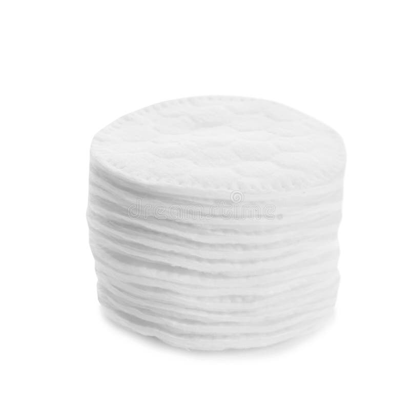 Stack of Cotton Pads Isolated Stock Image - Image of purification ...