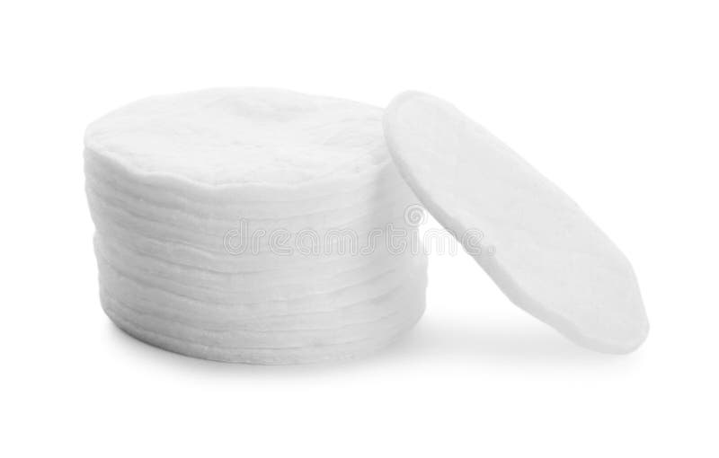 Stack of Cotton Pads Isolated Stock Photo - Image of freshness, care ...