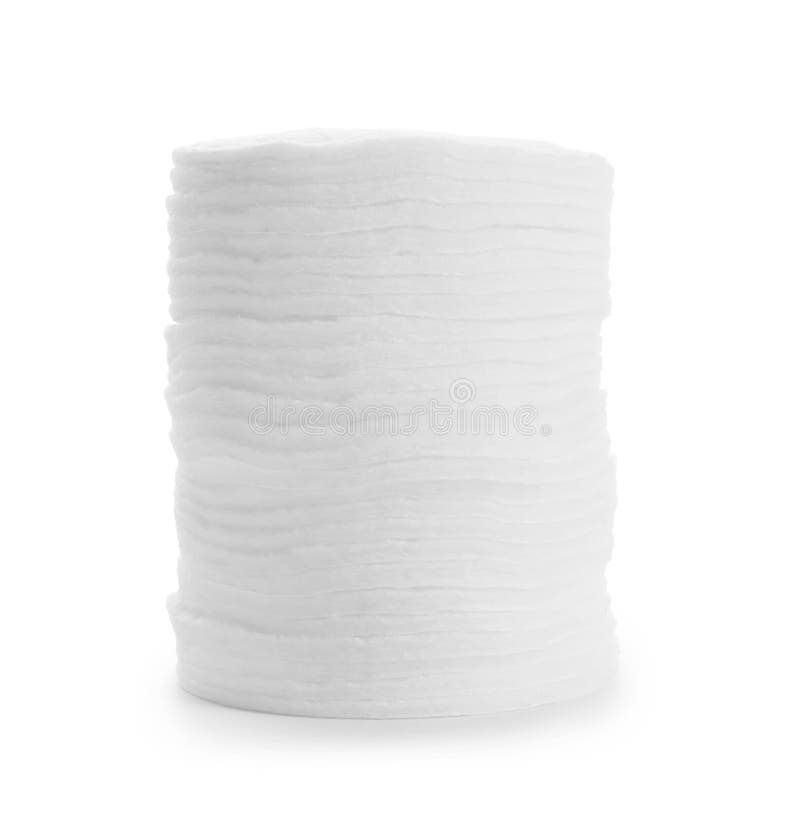 Stack of Cotton Pads on White Stock Photo - Image of bath, bathroom ...