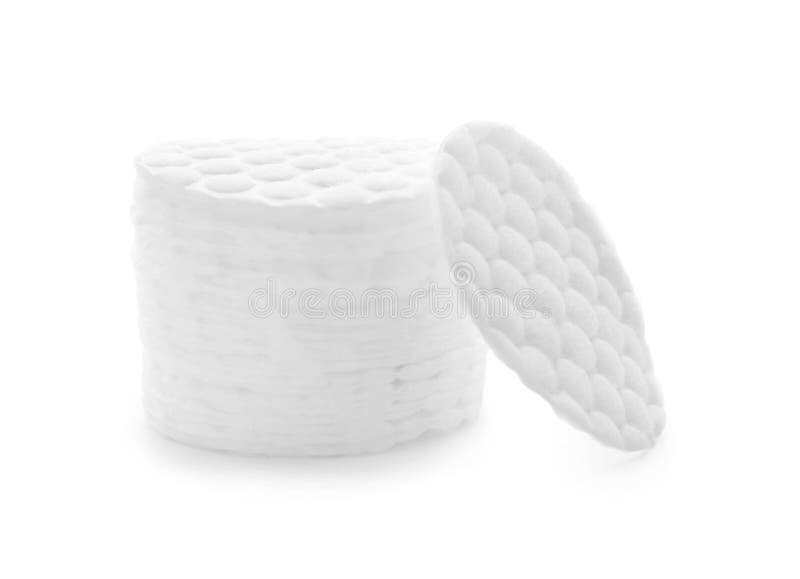 Stack of Cotton Pads on White Stock Photo - Image of remove, natural ...