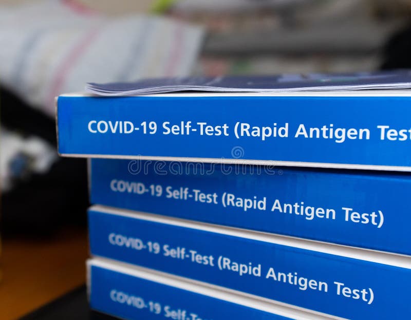 A Stack of COVID-19 Rapid Antigen Tests Stock Photo - Image of pandemic ...