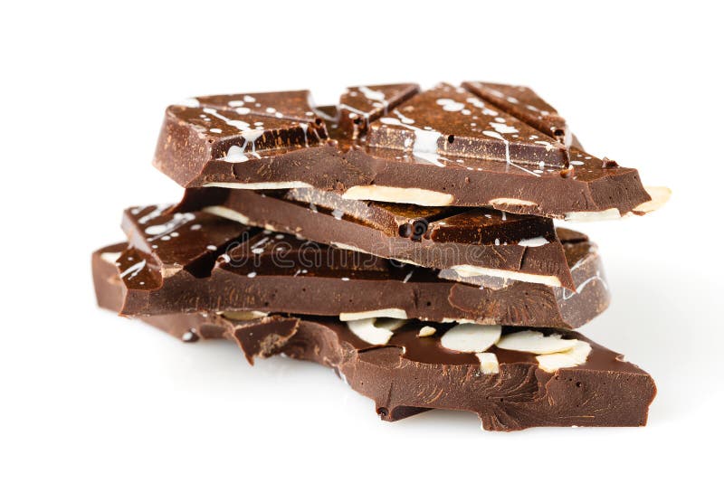 Stack of Cracked Luxury Handmade Chocolate Bar Stock Image - Image of ...