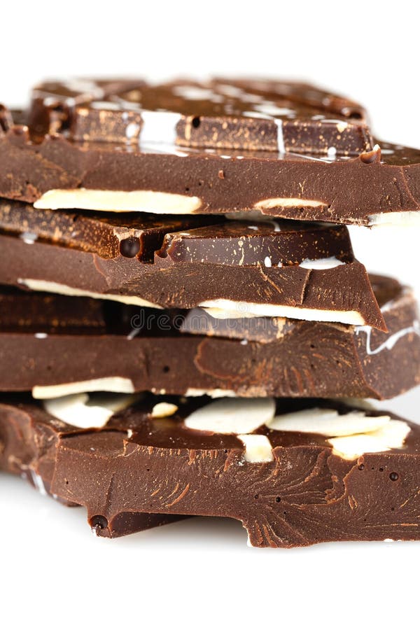 Stack of Cracked Luxury Handmade Chocolate Bar Stock Image - Image of ...