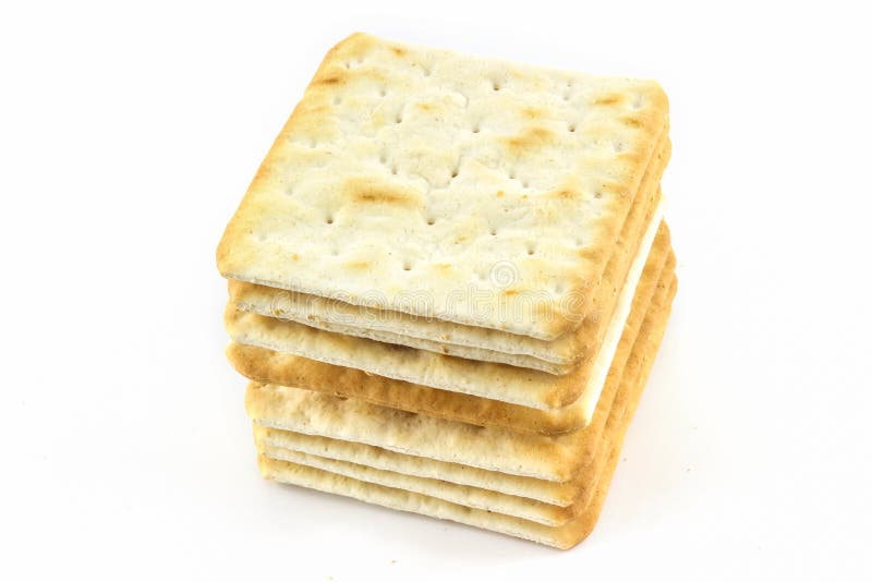 Stack Cracker in Square Shape Isolated Stock Image - Image of healthy ...