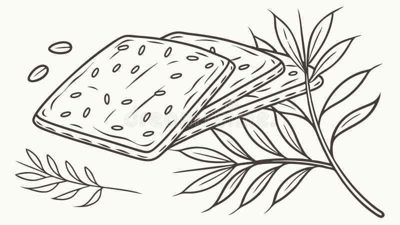 Stack of Crackers or Biscuits Illustration, Food, Snack, Vector Design ...
