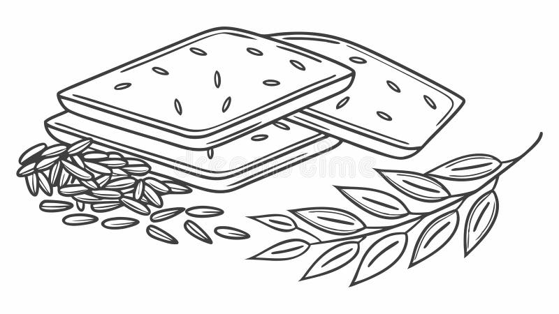 Stack of Crackers or Flatbread Vector Illustration, Snack Food, Baked ...