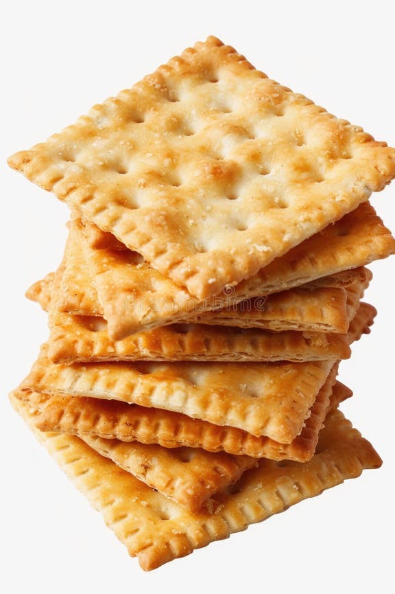 A Stack of Crackers on Top of Each Other. Ideal for Food and Snack ...