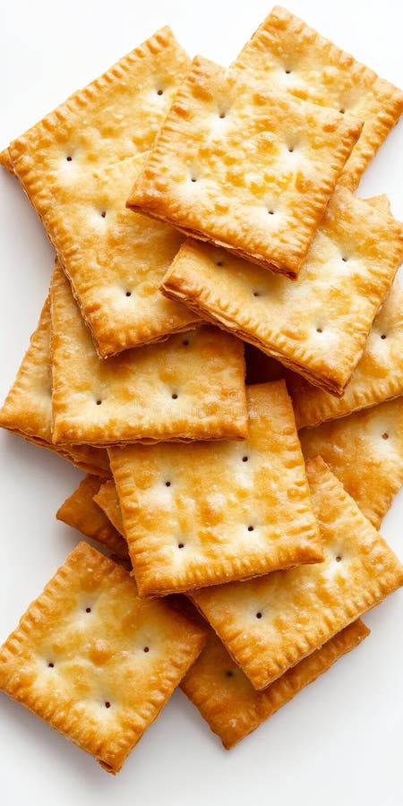 A Stack of Crackers with a White Background Stock Illustration ...