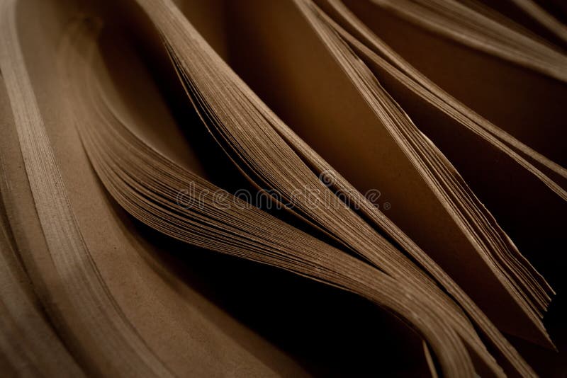 A Stack of Craft Paper Folded in a Warehouse Stock Image - Image of ...