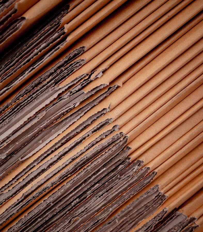 A Stack of Craft Paper Folded in a Warehouse Stock Photo - Image of ...