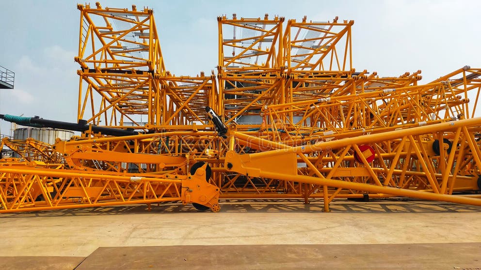 A Stack of Crane Boom, Lower Section, Middle Section, Upper Section ...