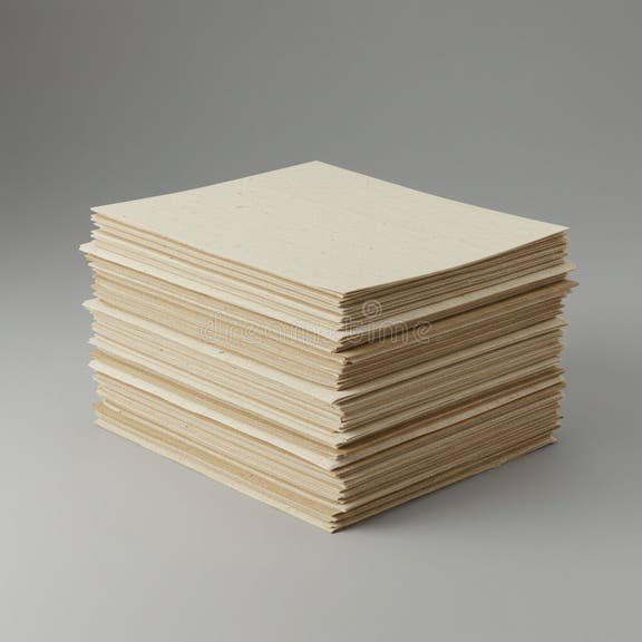 Stack of Cream-colored Paper Sheets, Neatly Arranged in Layers. the ...