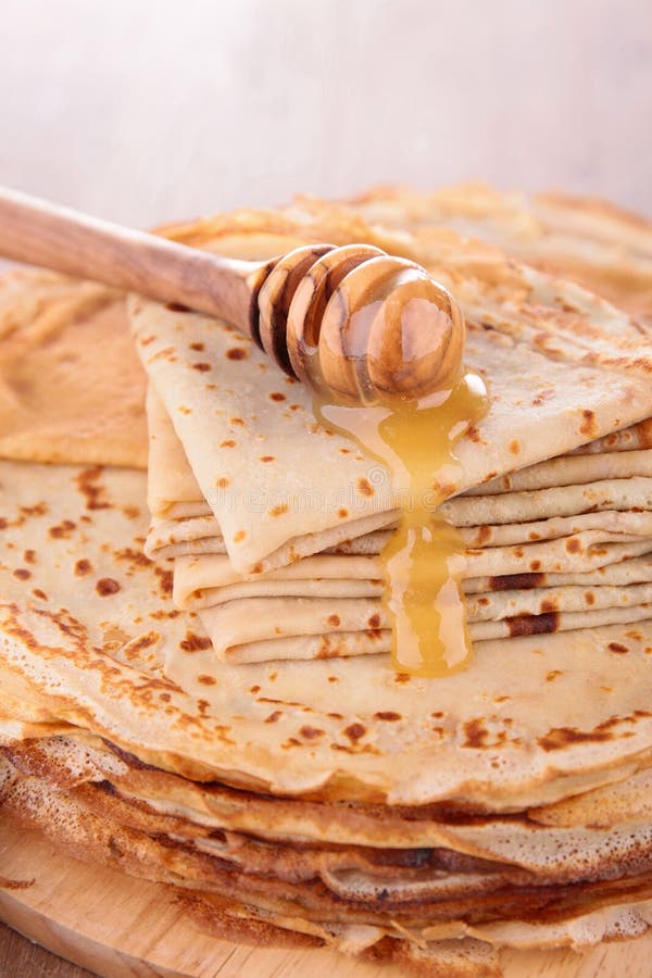 Stack of crepe stock photo. Image of cake, background - 170829204