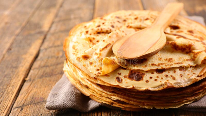 Stack of Crepe Isolated on White Stock Photo - Image of hotcake ...