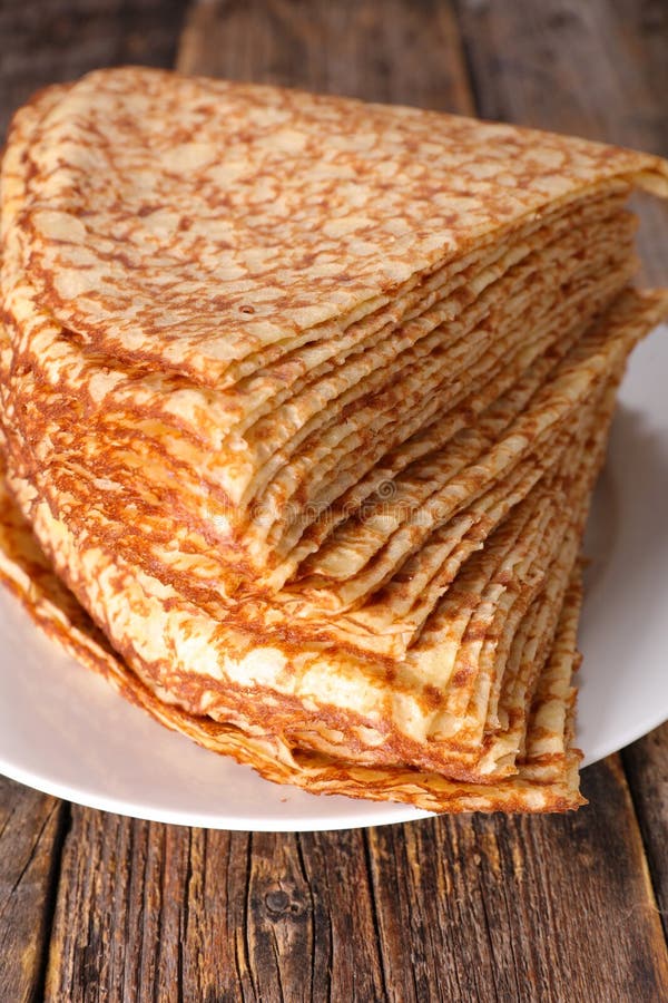 Stack of crepe stock photo. Image of cake, food, rustic - 72676146