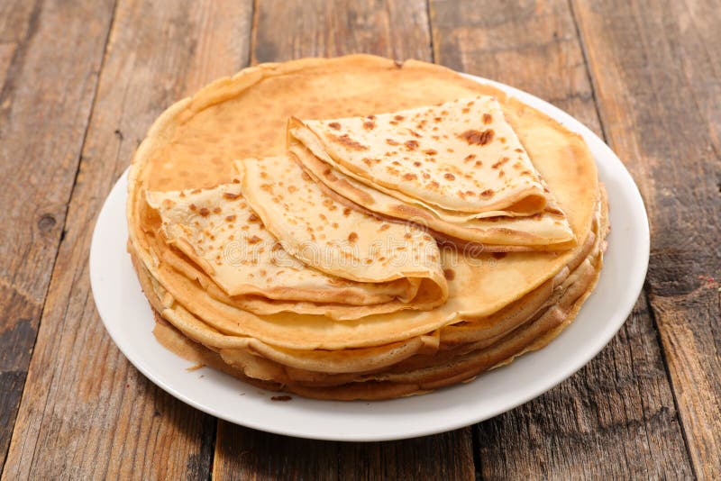 Stack of Crepe Isolated on White Stock Photo - Image of hotcake ...