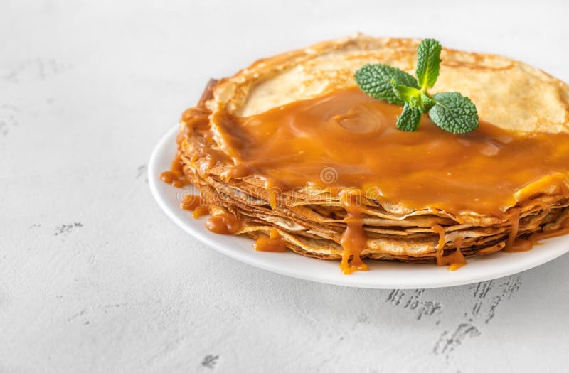 Stack of crepes stock photo. Image of batch, crepes - 210149218