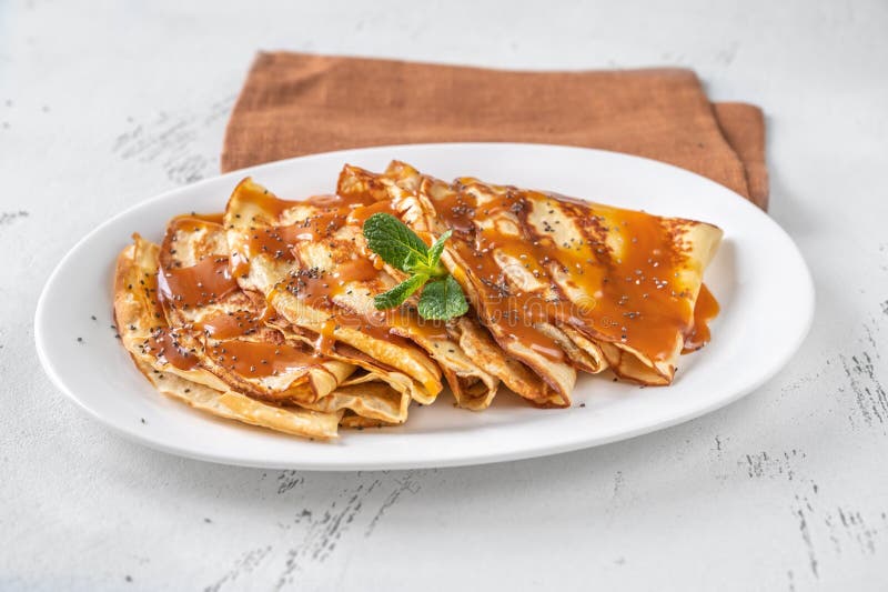 Stack of crepes stock image. Image of lunch, gold, fresh - 210149255