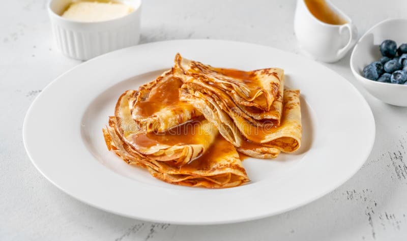 Stack of crepes stock photo. Image of breakfast, food - 210149258
