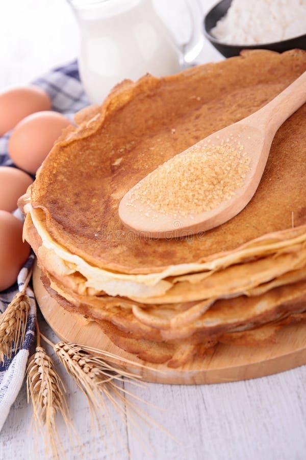 Stack of crepes stock photo. Image of ingredient, candlemas - 44640472