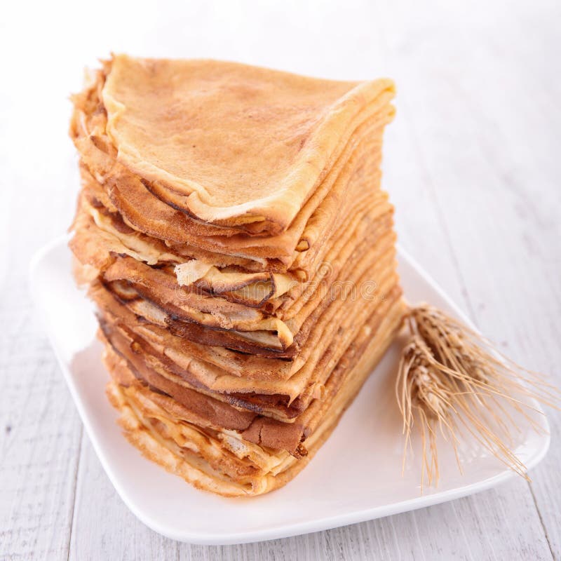 Stack of crepes stock image. Image of cuisine, healthy - 36787879