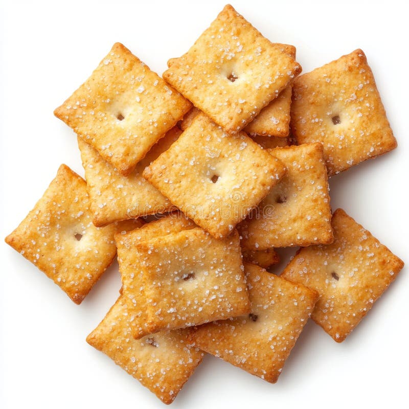 The Stack of Crisp English Crackers is Isolated on a Transparent ...