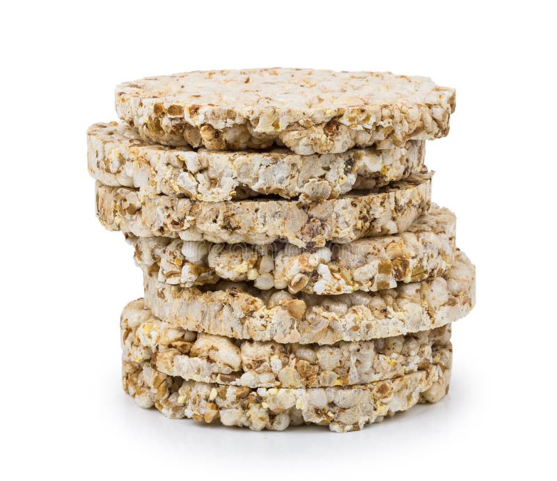 Stack of Crispy Corn Bread Isolated on White Stock Photo - Image of ...