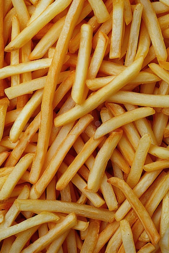 A Stack of Crispy French Fries Piled High on a Surface Stock Image ...