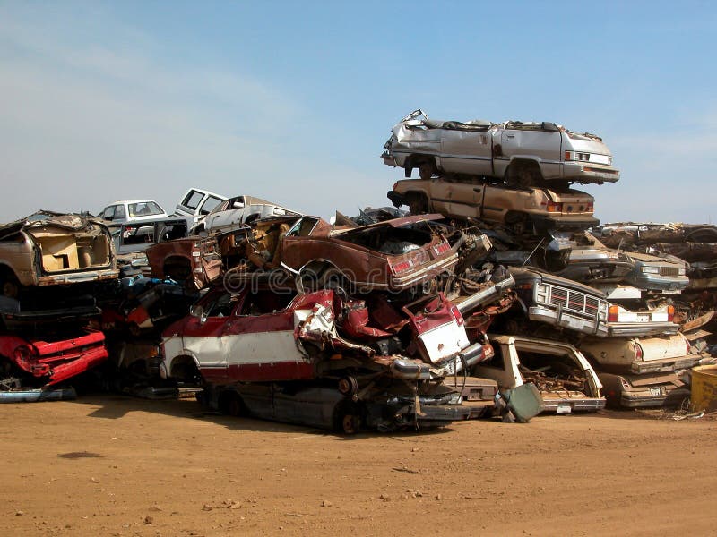 Crushed cars stock image. Image of blue, silver, metal - 13262399