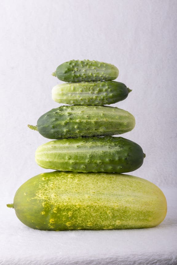 A Stack of Cucumbers on Top of Each Other Stock Photo - Image of eating, ripe: 394910832