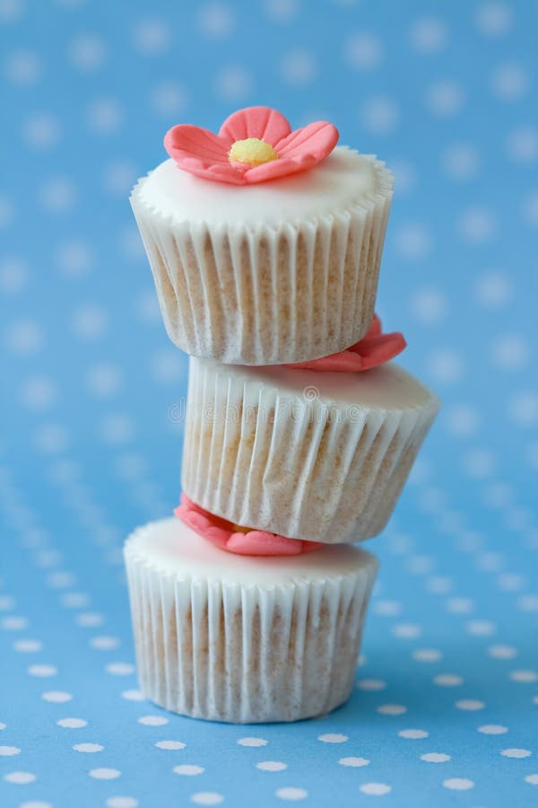 Stack of cupcakes stock image. Image of food, decorated - 10597475