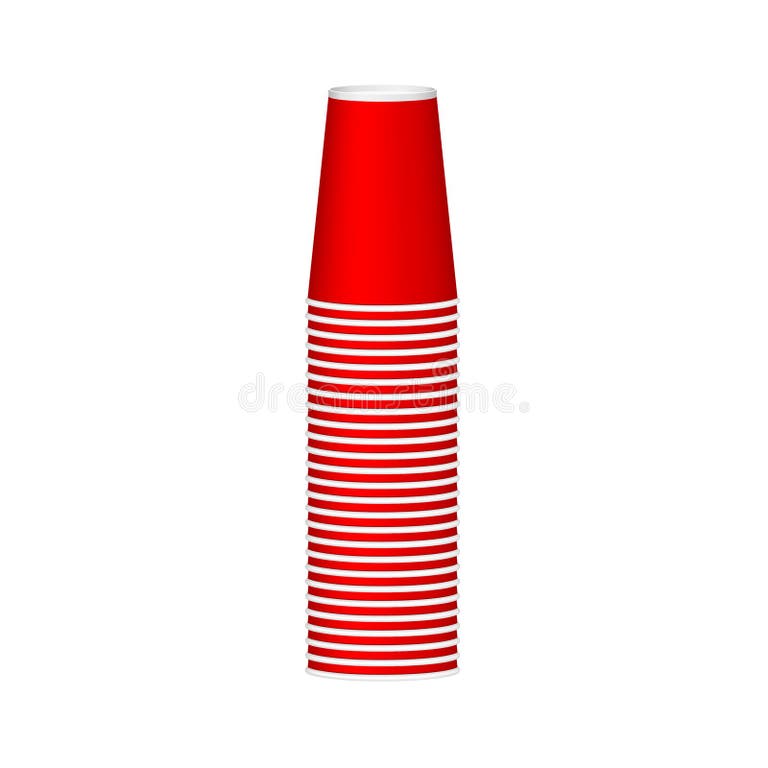 Stack Plastic Cups Stock Illustrations – 91 Stack Plastic Cups Stock ...