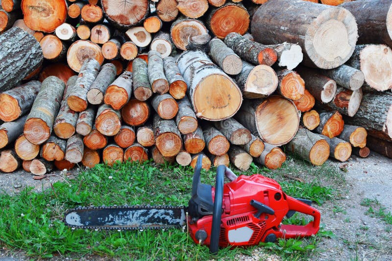 Stack of tree logs stock photo. Image of resource, logs - 117896034