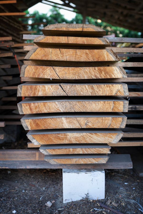 Stack of cut wood stock photo. Image of solid, natural - 195557806