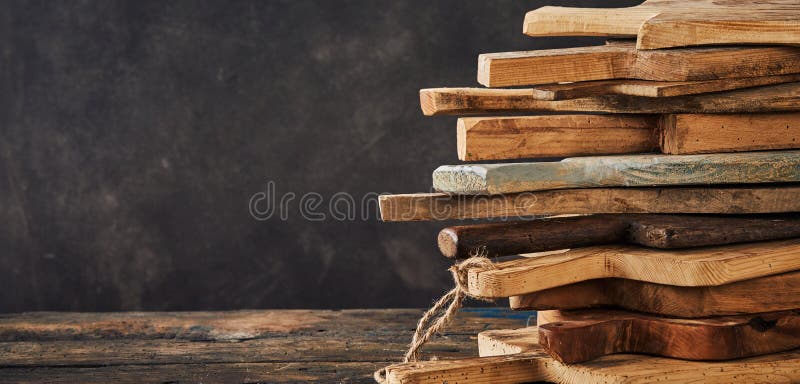 Stack of Cutting Board Arranged in Layers Stock Image - Image of design ...