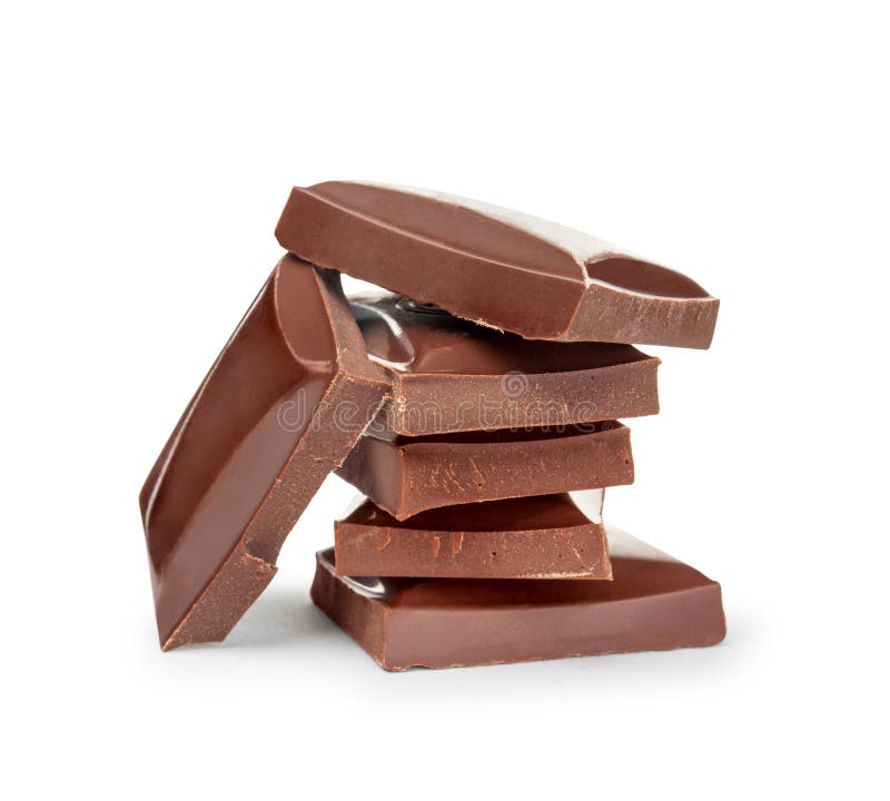 Stack of Dark Chocolate Pieces with Filling Stock Photo - Image of ...