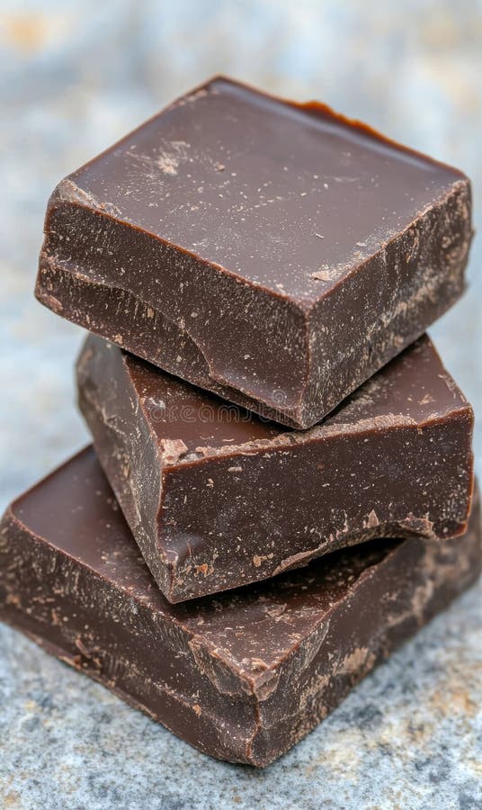A Stack of Dark Chocolate Squares. Stock Illustration - Illustration of ...