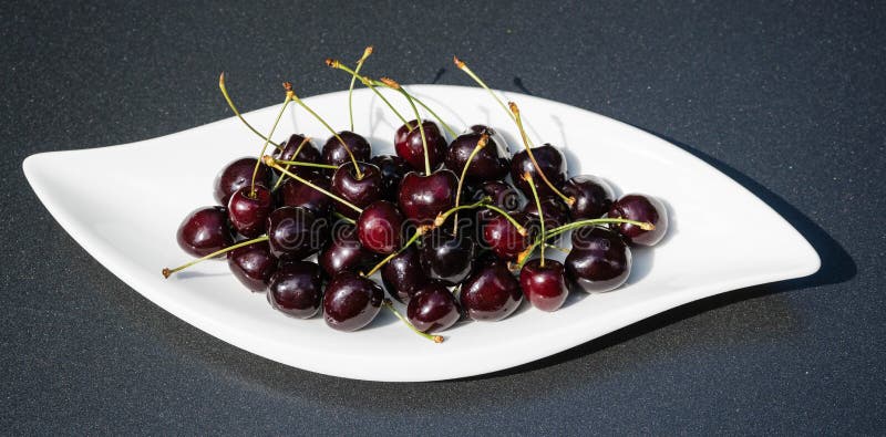 Dark sweet cherries stock photo. Image of healthy, juicy - 224405632