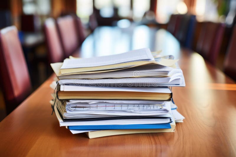 Stack Data Document and Paperwork. Generative AI Stock Image - Image of ...