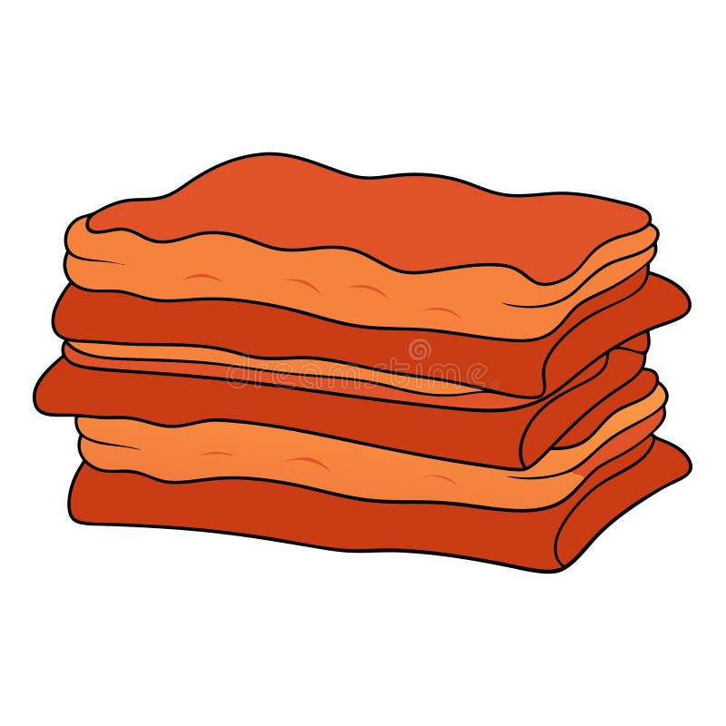 A Stack of Delicious Crispy Bacon on a Clean White Background Stock ...