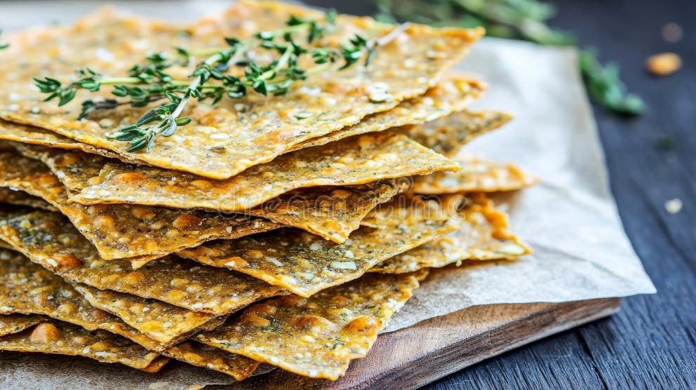 The Stack of Delicious Crispy Crackers Makes for a Great Gourmet ...