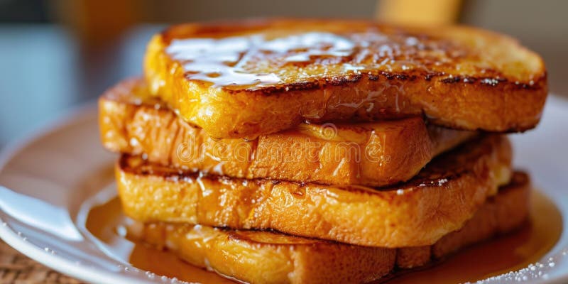 A Stack of Delicious French Toast on a White Plate. Perfect for ...