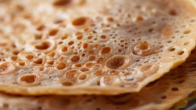 Stack of Delicious Homemade Crepes Forming Appealing Texture Stock ...