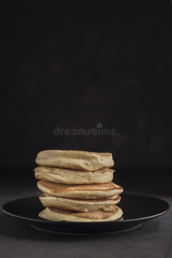 Stack of Delicious Pancakes. Vertical. Copyspace Stock Image - Image of ...