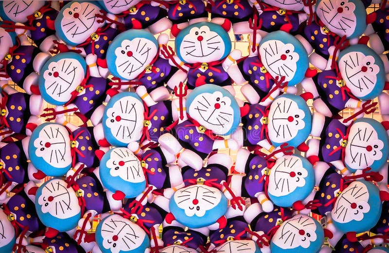 Devil Doraemon editorial stock photo. Image of gift - 263646433