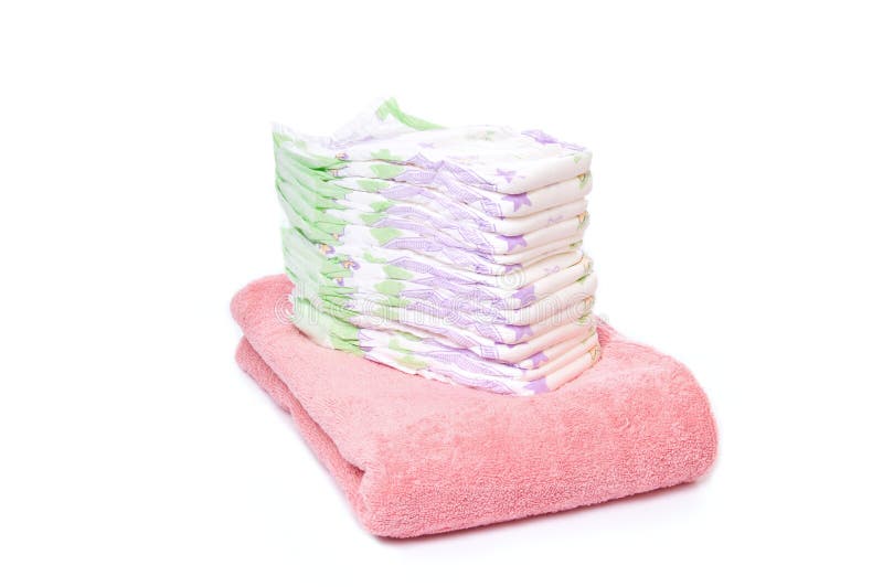 Stack of Diapers stock image. Image of grow, babies, baby - 2344993