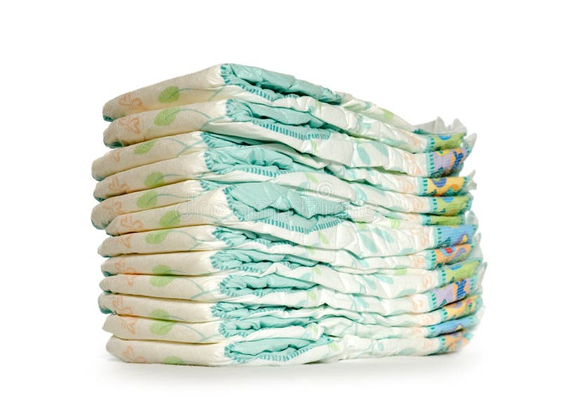 Stack of Diapers stock image. Image of grow, babies, baby - 2344993