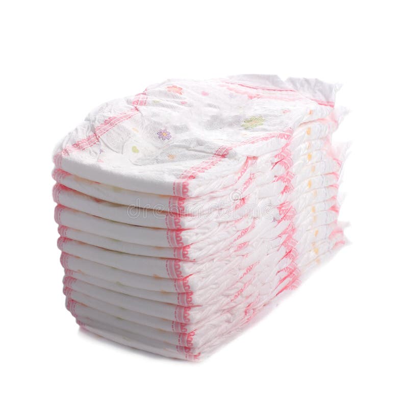 Stack of diapers stock image. Image of clean, body, pink - 49412153